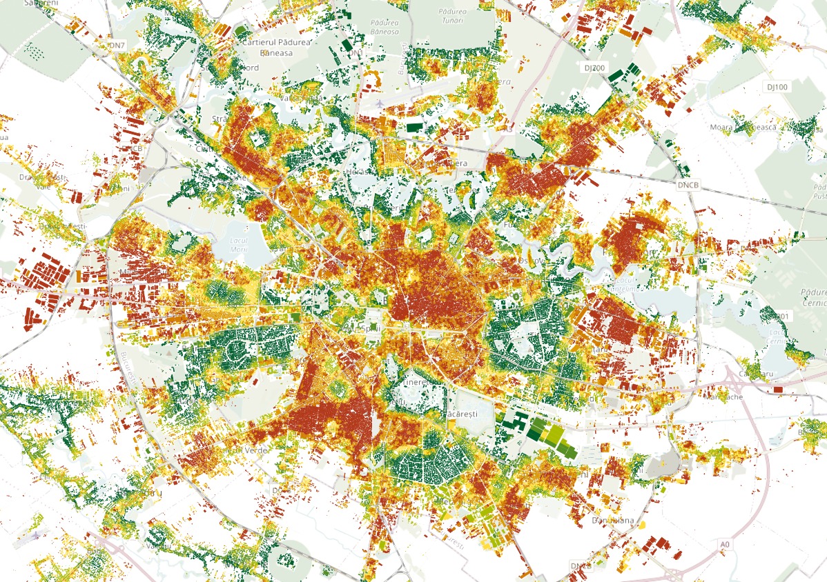 HARTĂ INTERACTIVĂ. Inima Bucureștiului nu e verde. În centrul Capitalei ...